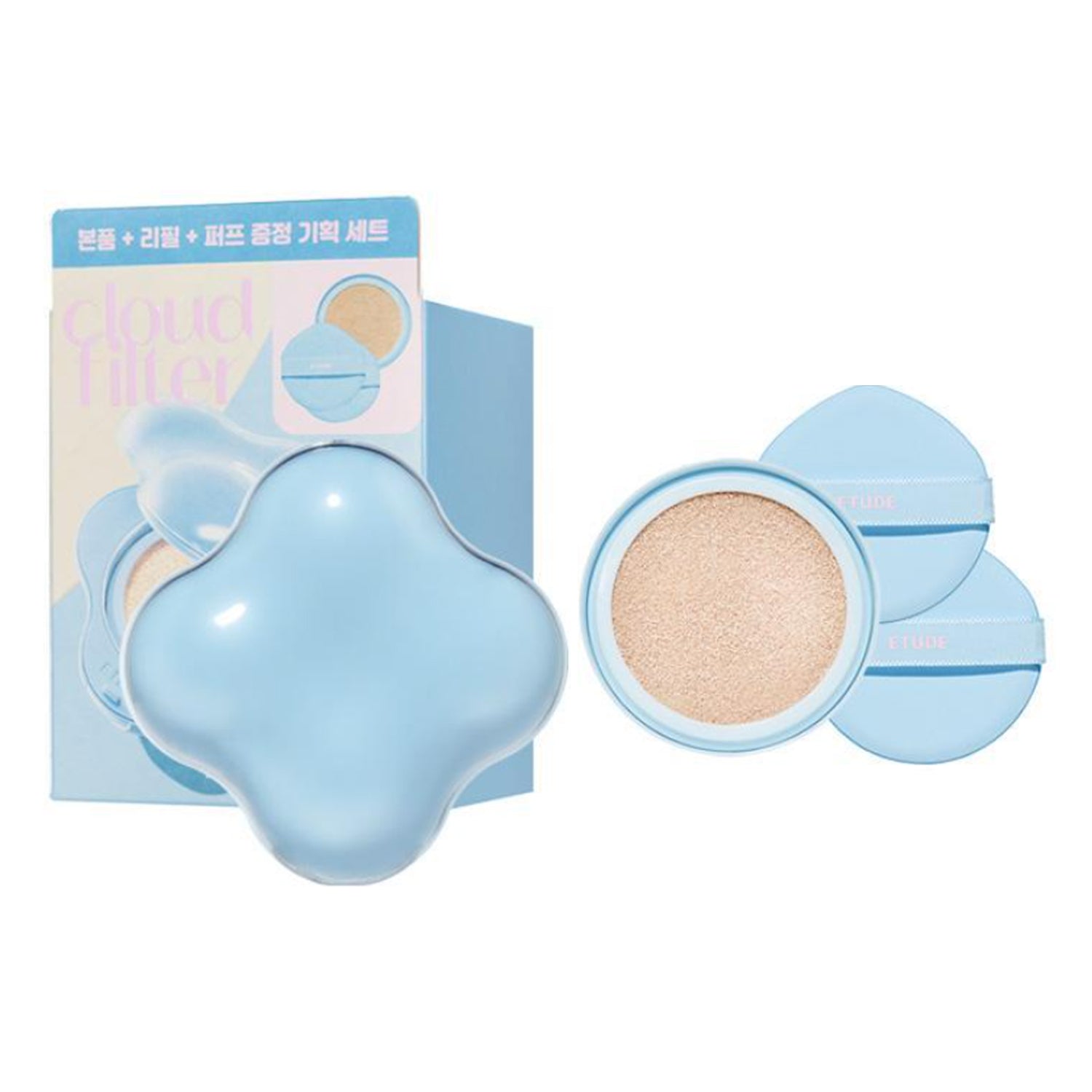 ETUDE Cloud Filter Cushion Refill + 2 Puff Special Set 4 colors | DODO SKIN – DODOSKIN