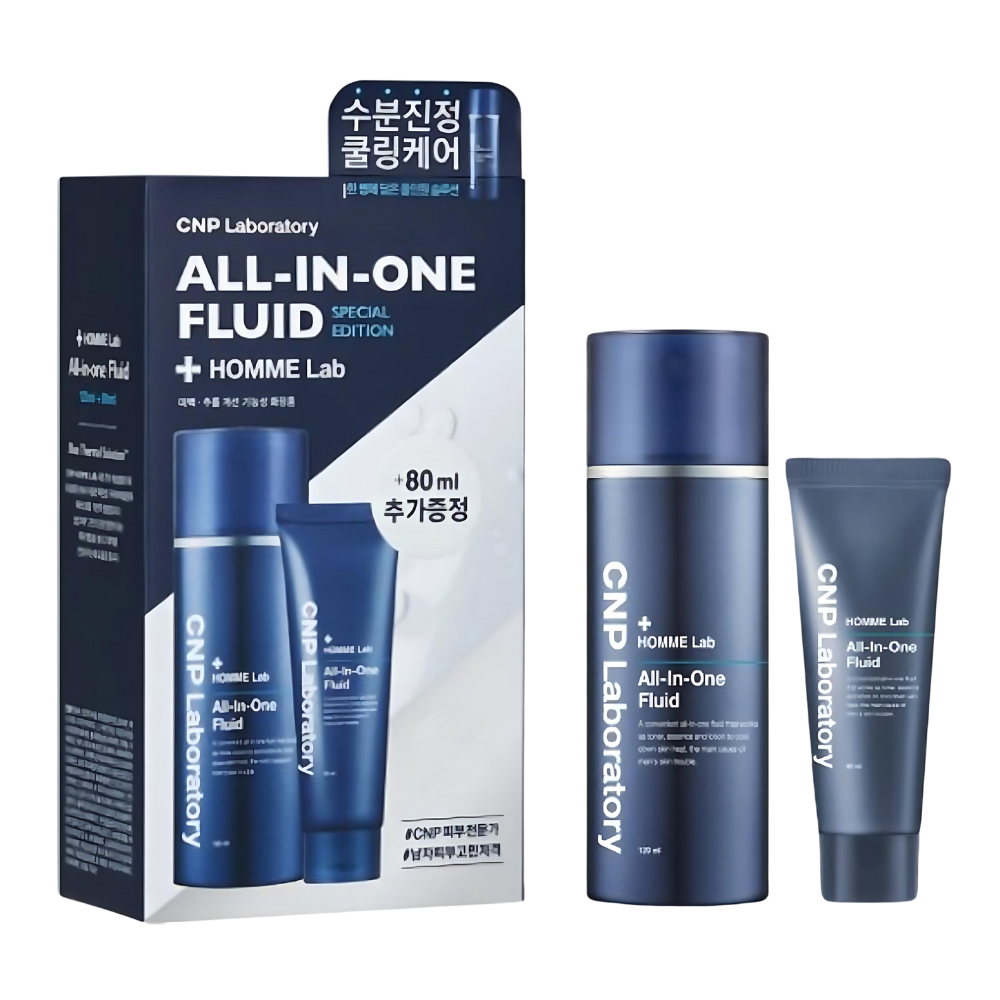 Buy Korean CNP Laboratory Homme Lab All In One Fluid 120mL Special Set (+80ml) Online | DODOSKIN