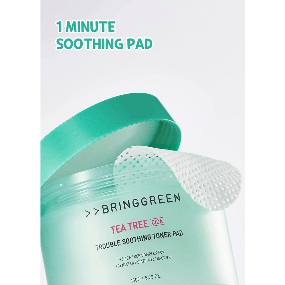BRING GREEN Tea Tree Cica Trouble Soothing Toner Pad 90 pads | DODO ...