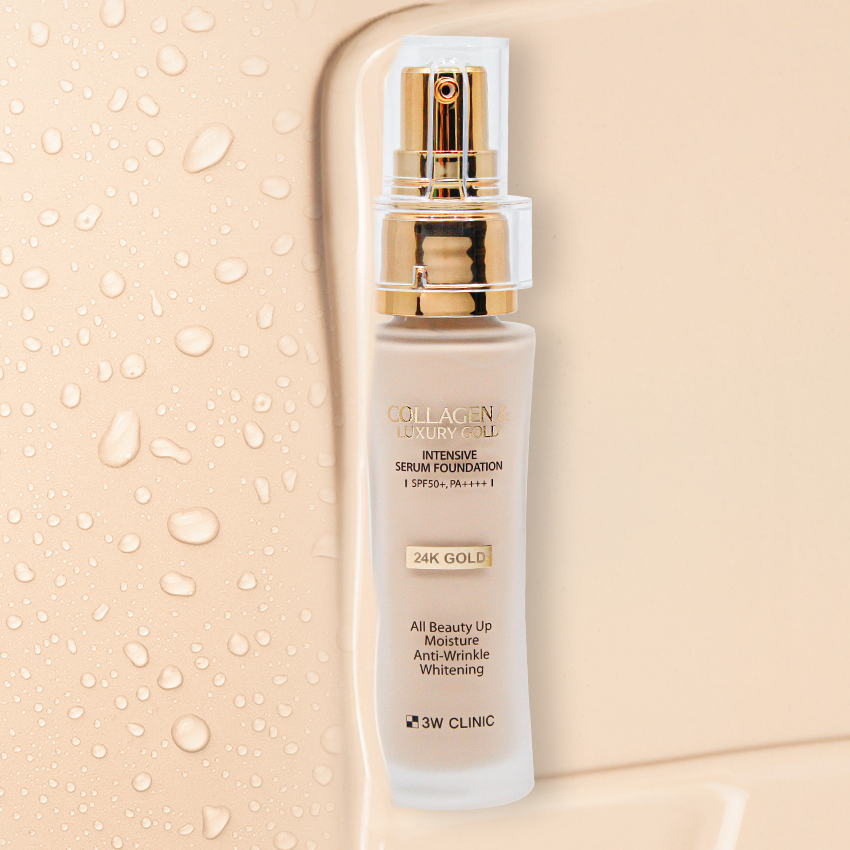 3W CLINIC Collagen & Luxury Gold Intensive Serum Foundation SPF50+ PA ...