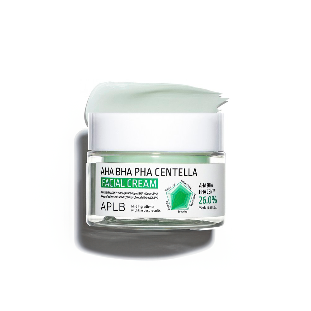 Buy Korean APLB AHA BHA PHA Centella Facial Cream 55ml Online | DODOSKIN