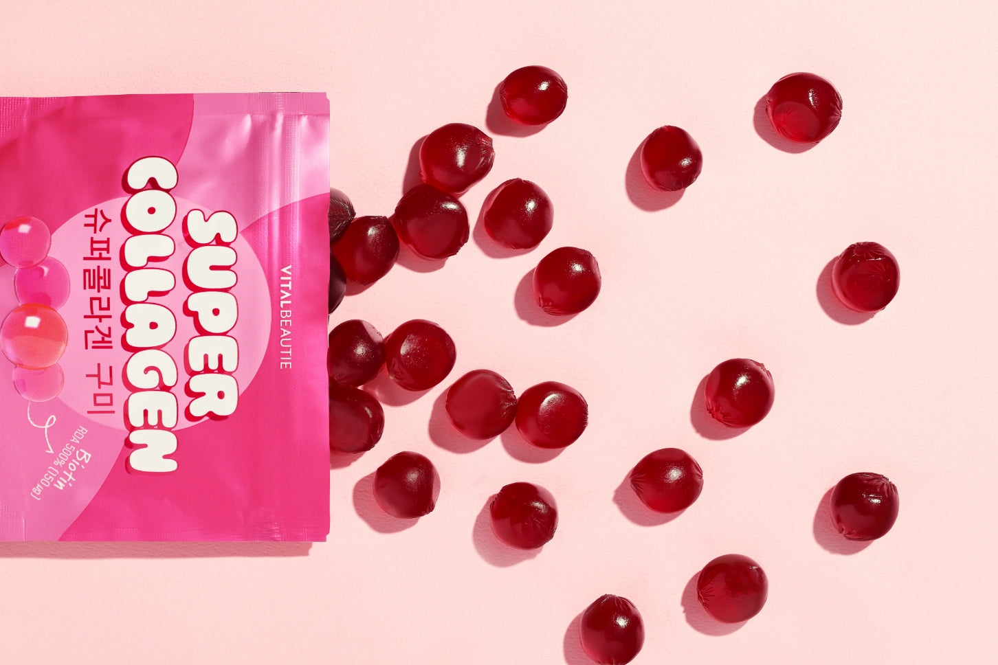 Buy Korean VITAL BEAUTY Super Collagen Gummy 1 Box (40g x 5 Pouch) Online | DODOSKIN