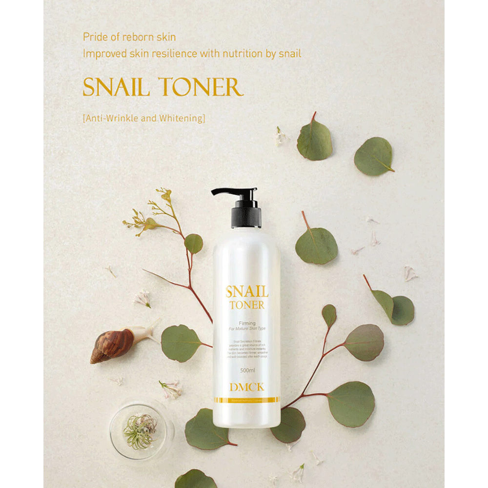 Buy Korean DMCK Snail Toner 500ml Online | DODOSKIN