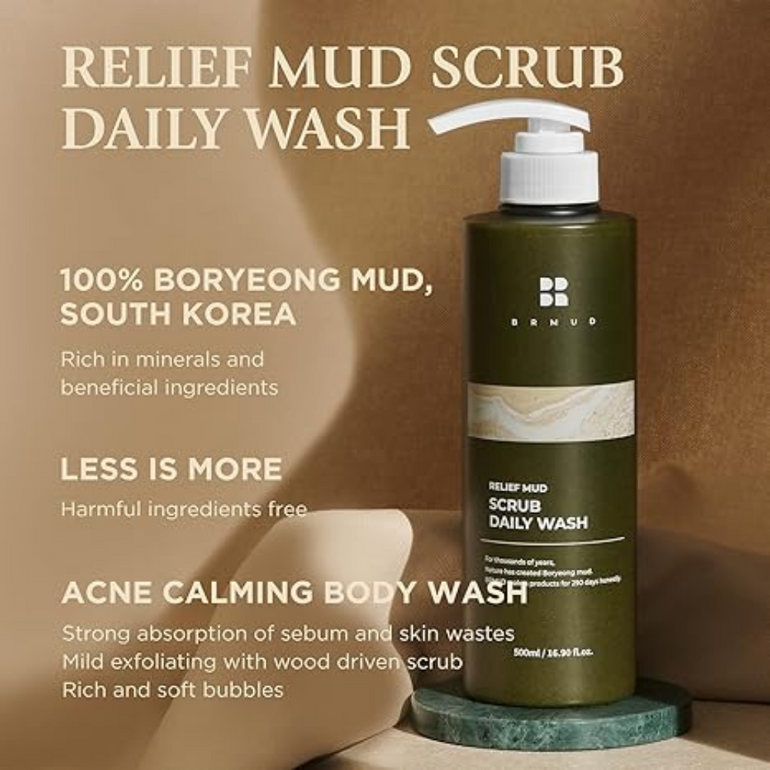 BRMUD Relief Mud Scrub Daily Wash 500ml | DODO SKIN – DODOSKIN