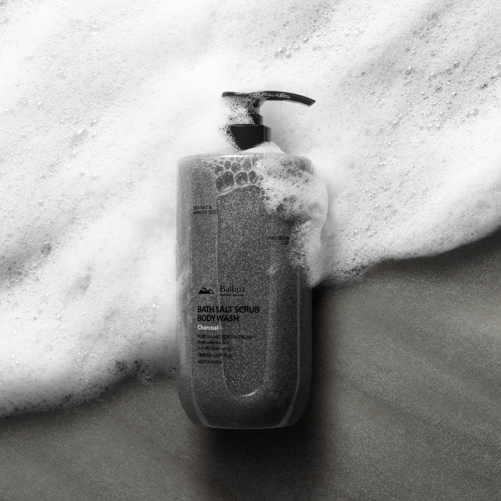 Bathpa Bath Salt Scrub Body Wash Charcoal 1000ml | DODO SKIN – DODOSKIN