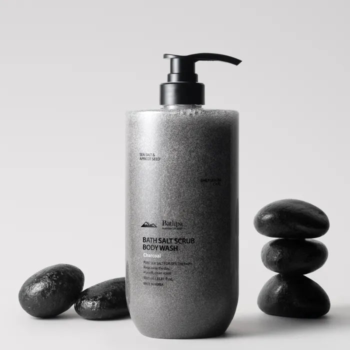 Bathpa Bath Salt Scrub Body Wash Charcoal 1000ml | DODO SKIN – DODOSKIN