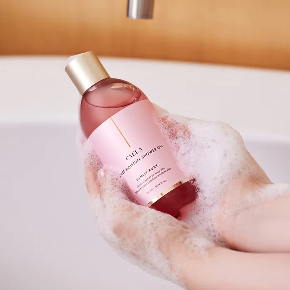 Caela Deep Moisture Shower Oil - Sunlit Ruby 300ml | DODO SKIN – DODOSKIN