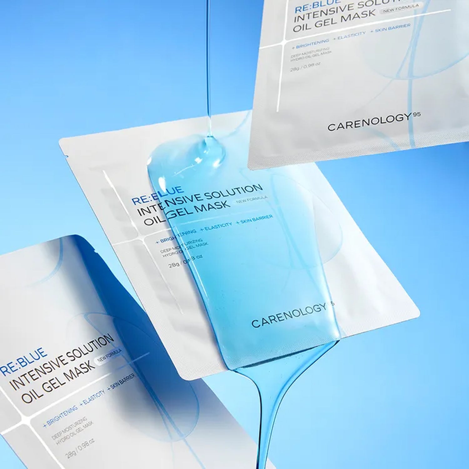 Carenology95 RE:BLUE Intensive Solution Oil Gel Mask Set 28g (Pack of 5 ...