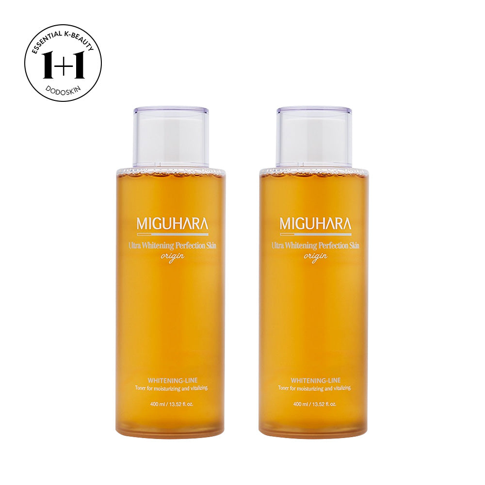 Buy Korean 💛1+1💛 MIGUHARA Ultra Whitening Perfection Skin Origin 400ml Online | DODOSKIN