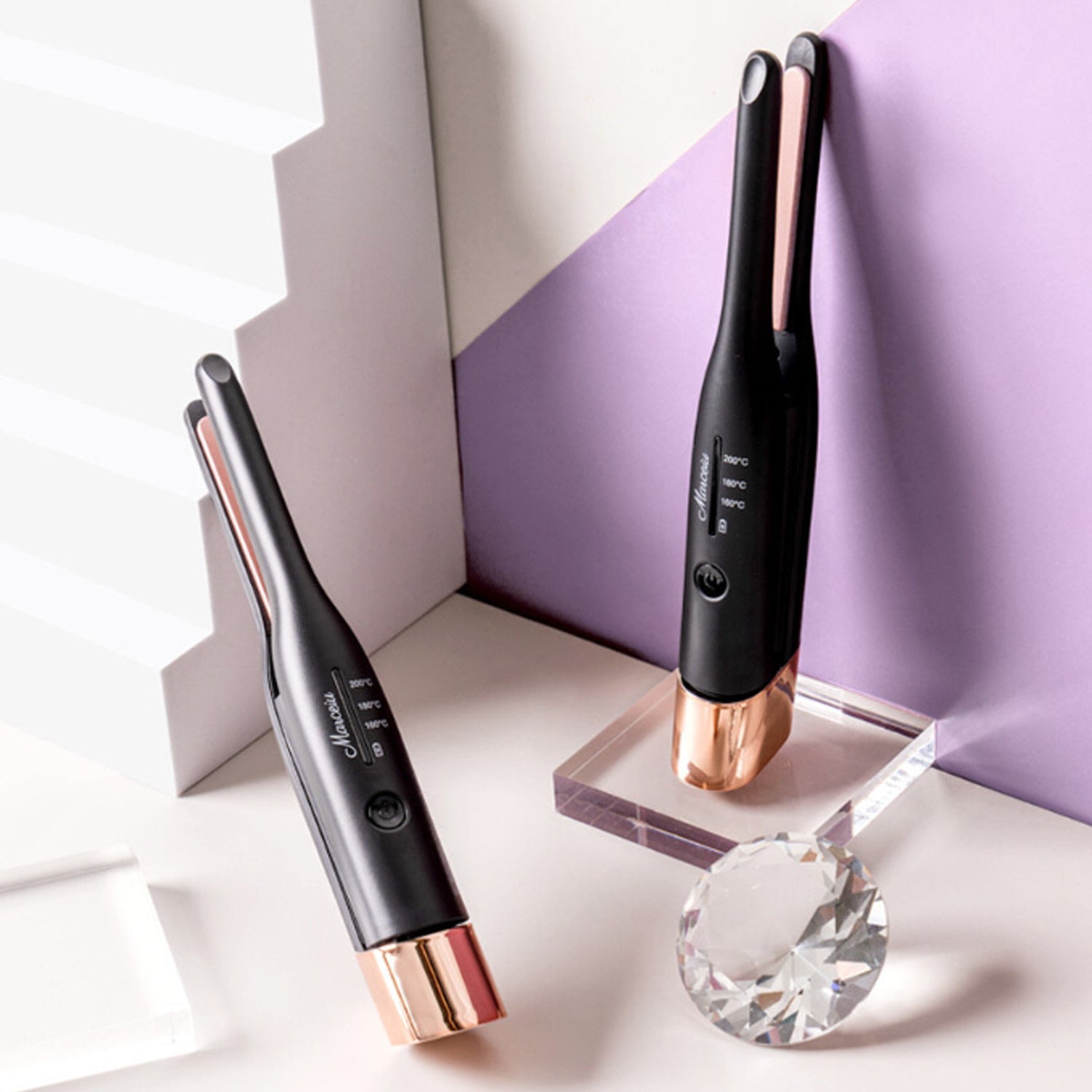 Marceiu Cordless Mini Volumizing Styler (5,000mAh Battery / Portable ...