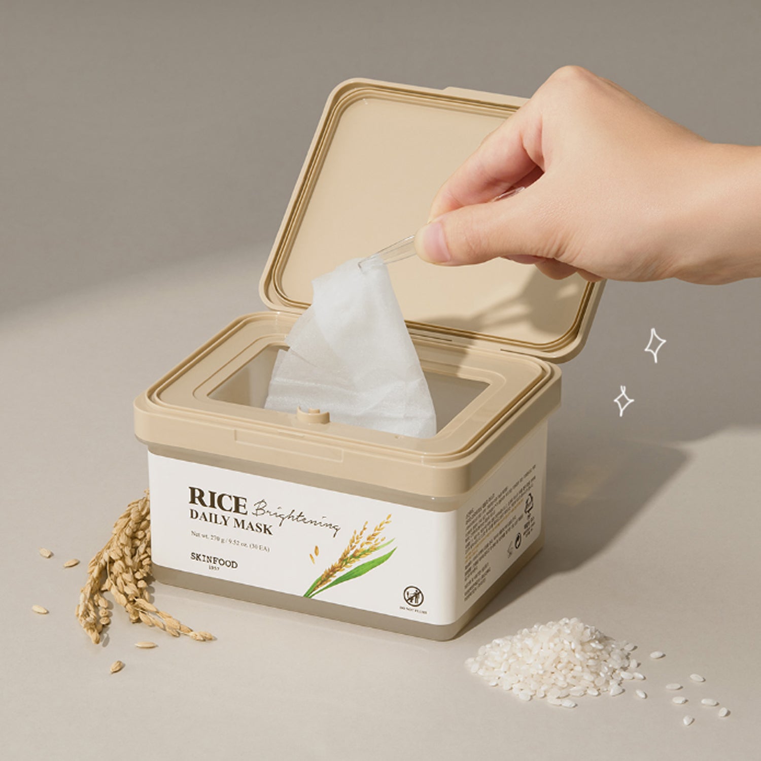 SKINFOOD Rice Brightening Daily Mask 30 sheets | DODO SKIN – DODOSKIN