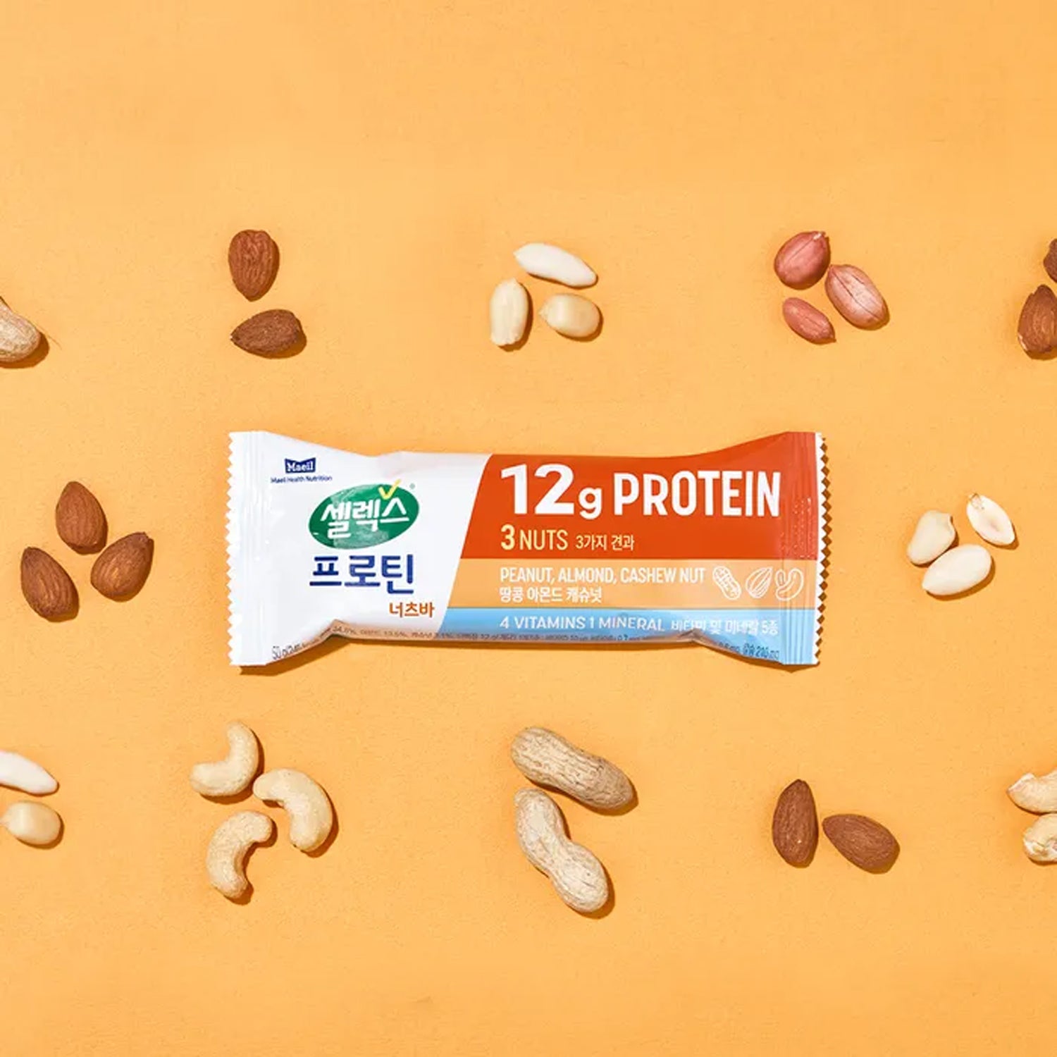 Selex Protein Nuts Bar Gift Set (50g × 6 pcs × 2 Boxes) | DODO SKIN ...