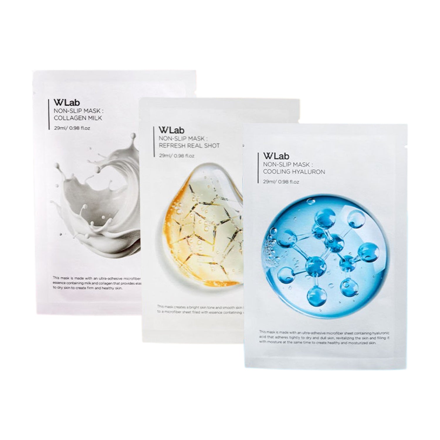 W.Lab Non-Slip Mask 10 Sheets 3 Types | DODO SKIN – DODOSKIN
