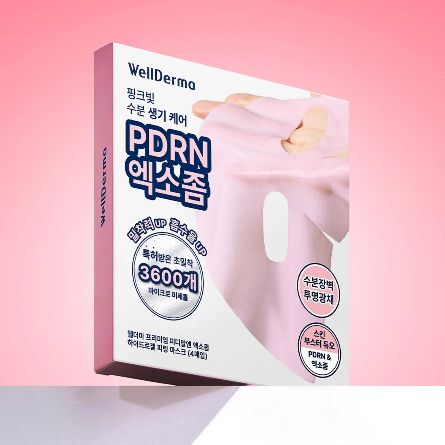 Wellderma Premium PDRN Exosome Hydrogel Fitting Mask 1 Box (4 Sheets ...