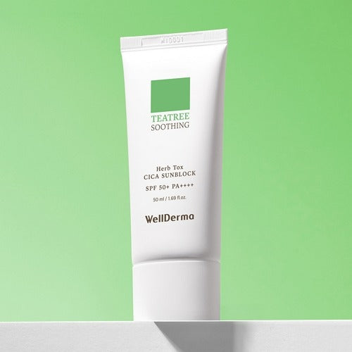 Wellderma Teatree Herb Tox Cica Sunblock 50ml | Dodo -Haut – DODOSKIN