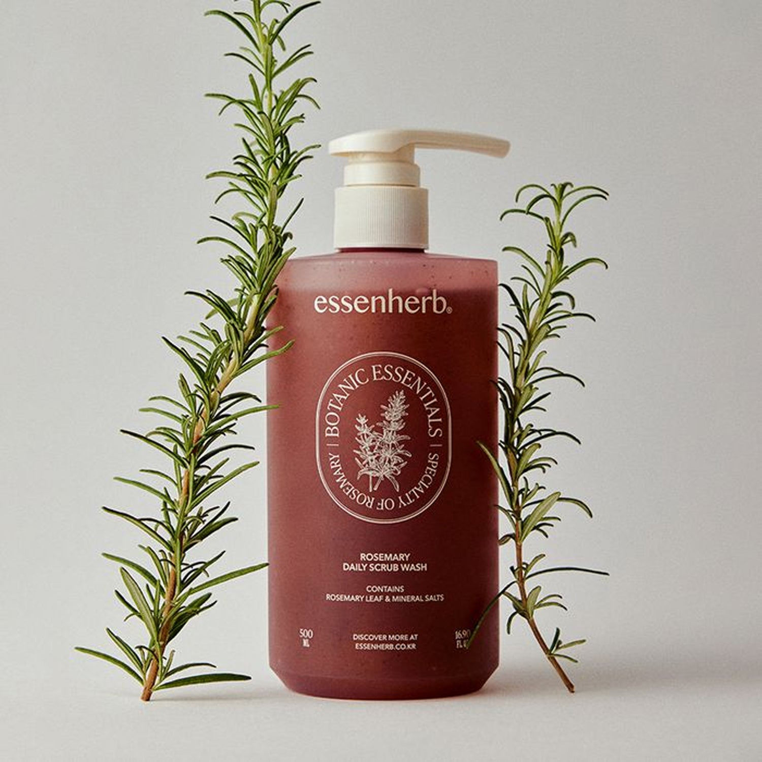 essenherb Rosemary Daily Scrub Wash 500ml | DODO SKIN – DODOSKIN